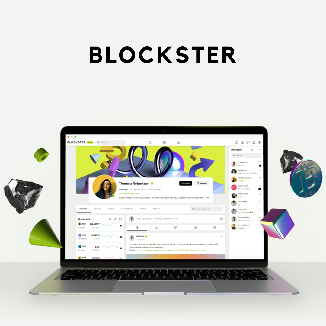 Blockster is a social media platform based on cryptocurrencies.